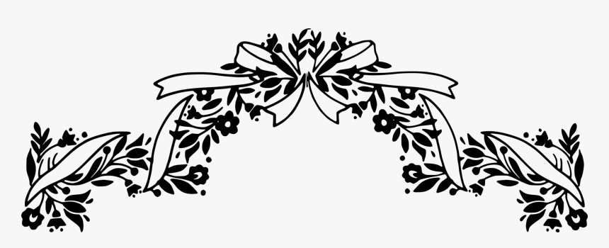 Header Vector Floral - Header Border Black And White, HD Png Download ...