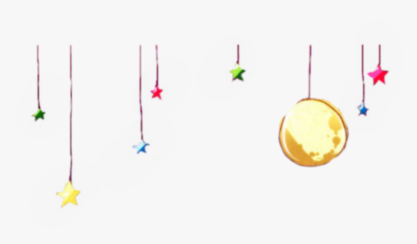 #hanging #moon #stars #cartoon - Illustration, HD Png Download ...