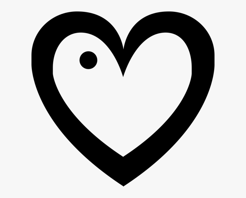 Black And White Bold Heart, HD Png Download , Transparent Png Image ...