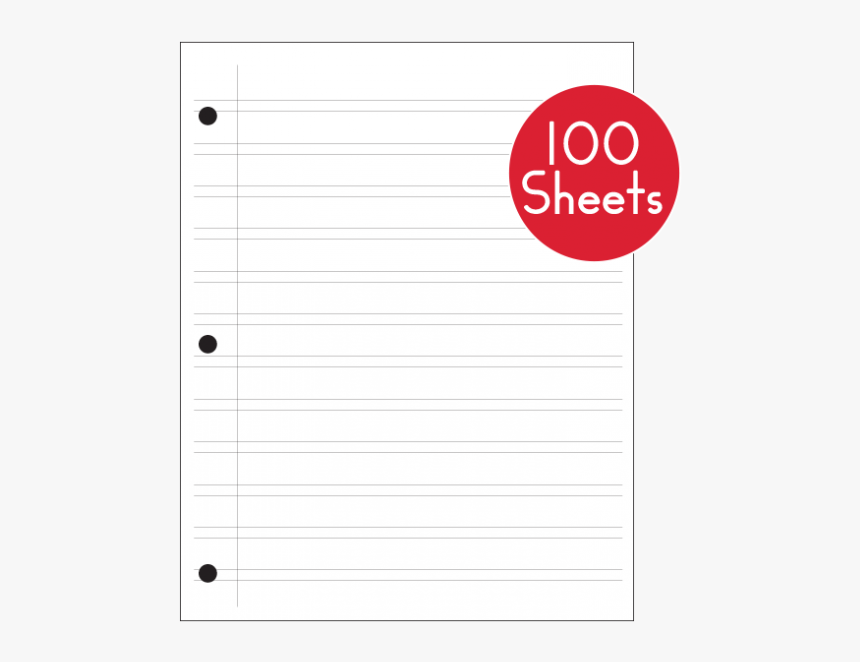 Regular Double Line Notebook Paper 100 Sheets - Slope, HD Png Download ...