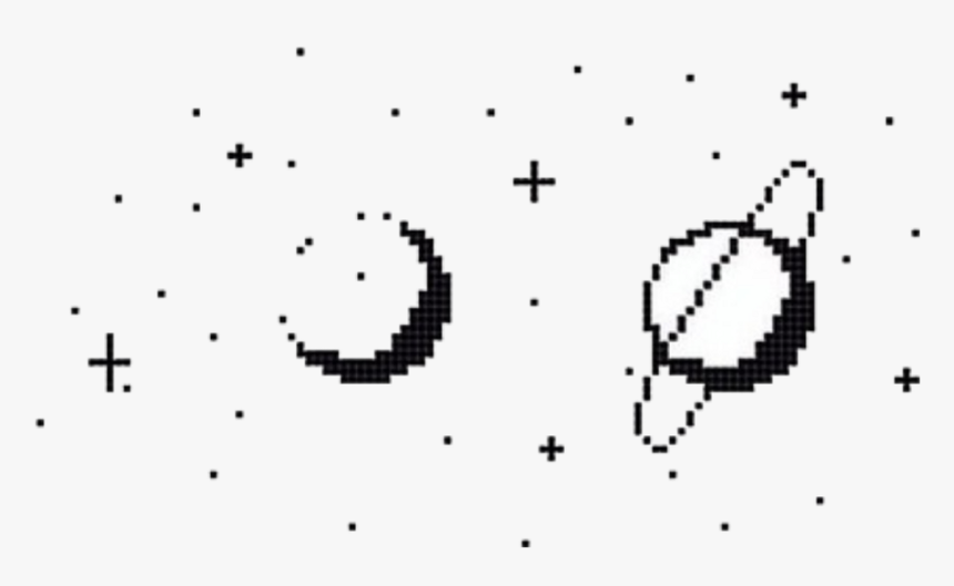 Pixel Stars Png - Black And White Aesthetic, Transparent Png ...