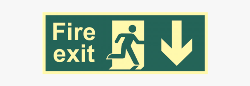Fire Exit Directional Signs, HD Png Download , Transparent Png Image ...