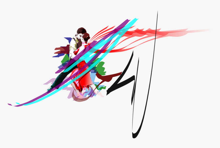 Abstract Vector Dance - Abstract Tango Dancer, HD Png Download ...