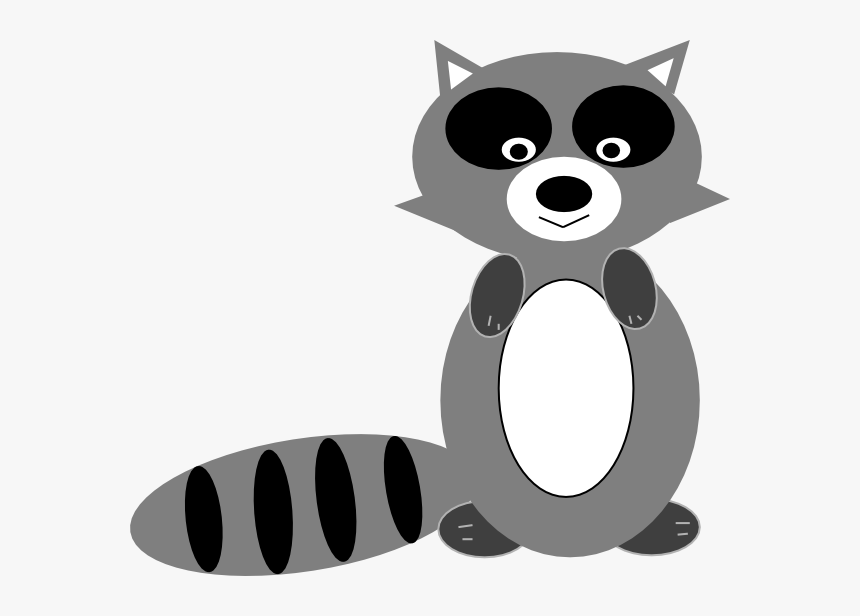 Raccoon Clipart Black And White