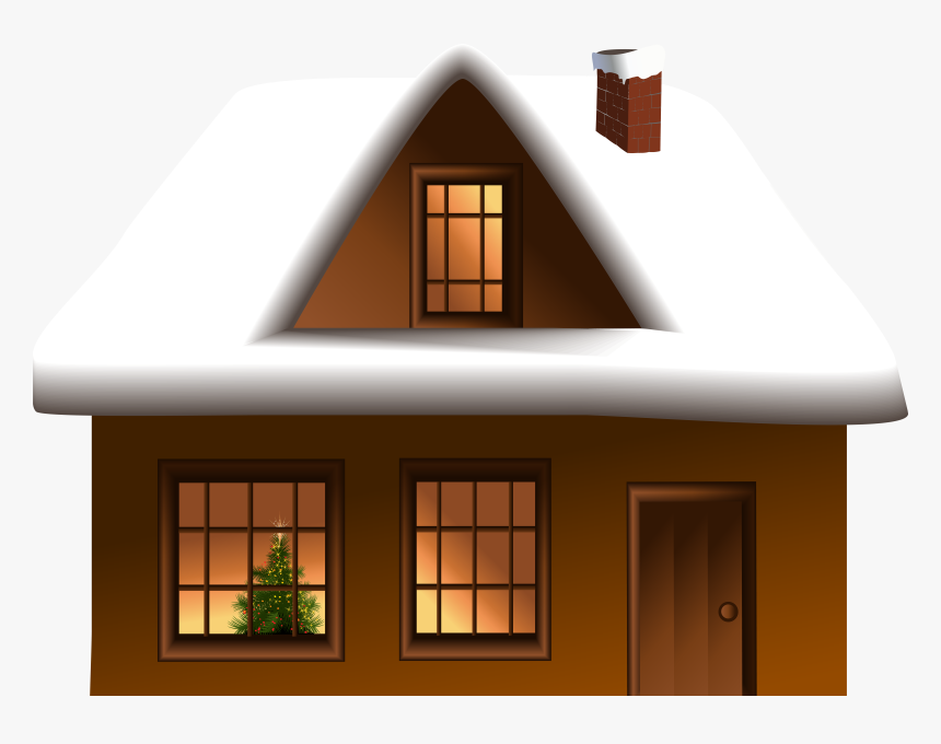 Transparent Snowy House Clipart - Winter Home Png, Png Download ...