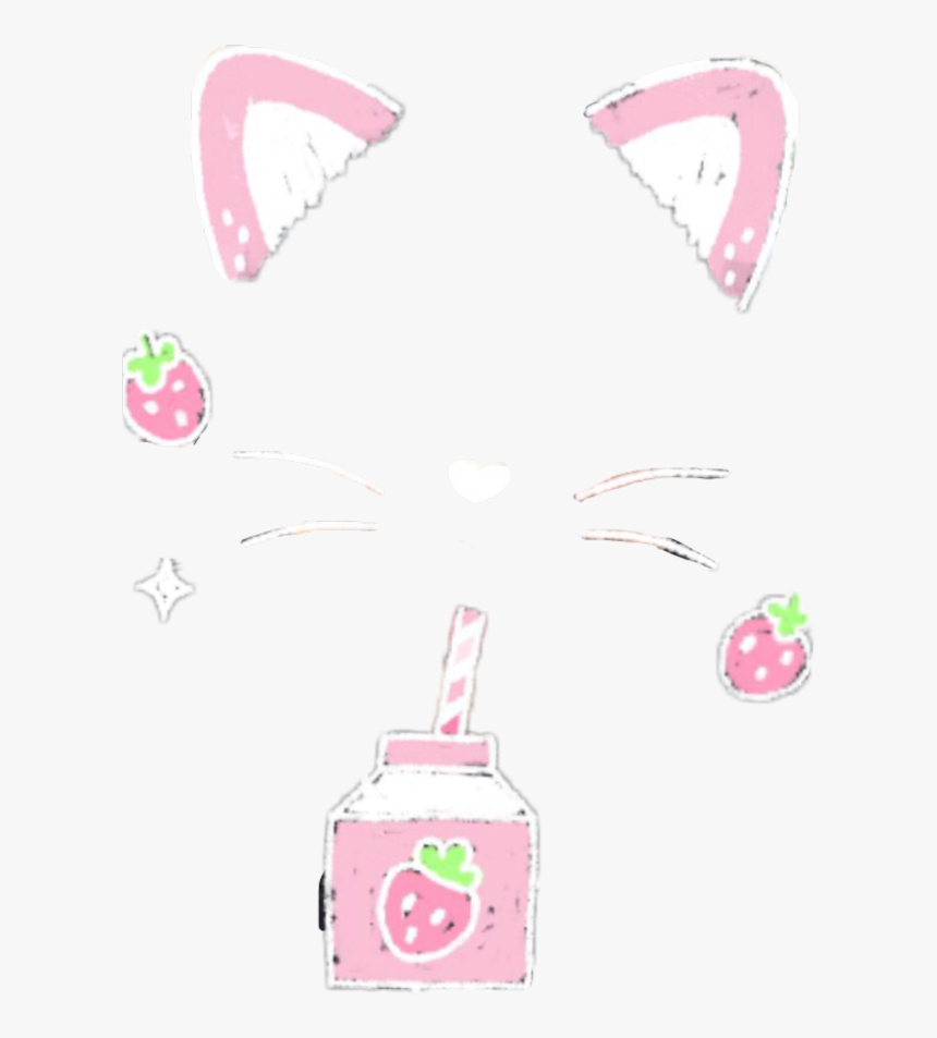 #milk #snowfilter #snow #pink #strawberry #cat #ears - Snow Cat Filter ...