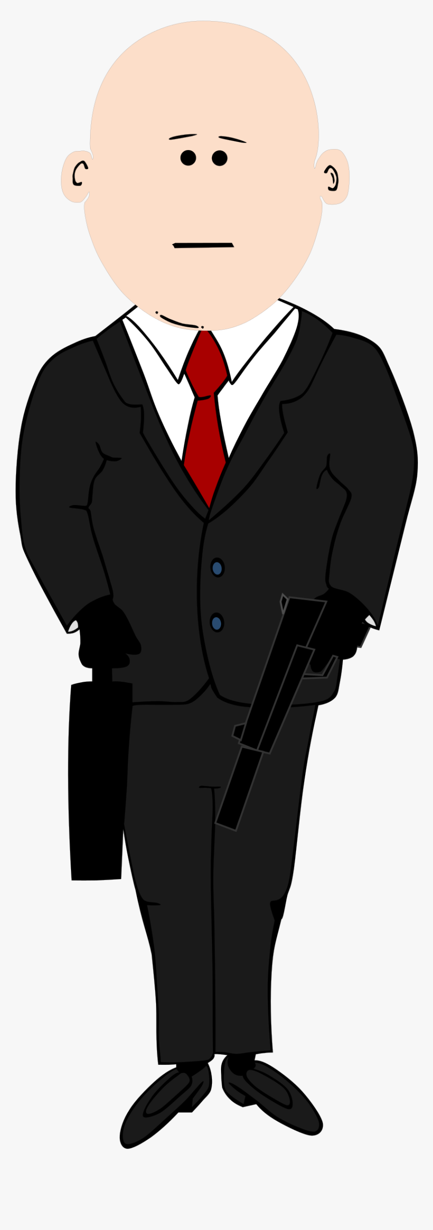 Hitman Clipart Hitman Clipart - Cartoon Man In Suit, HD Png Download ...
