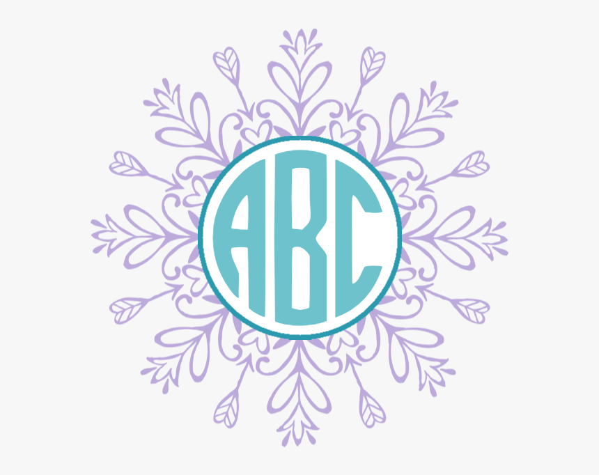 Snowflake Clipart Monogram Free Download Free Custom - Double Circle ...