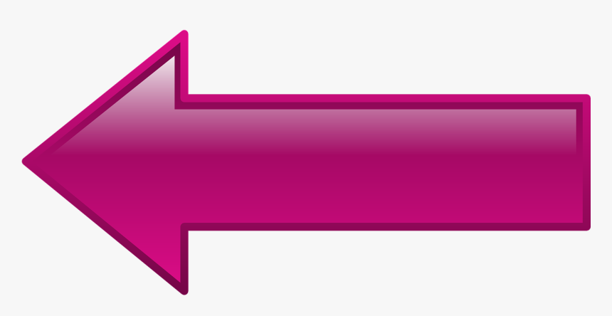 Pink Arrow Pointing Left, HD Png Download , Transparent Png Image - PNGitem