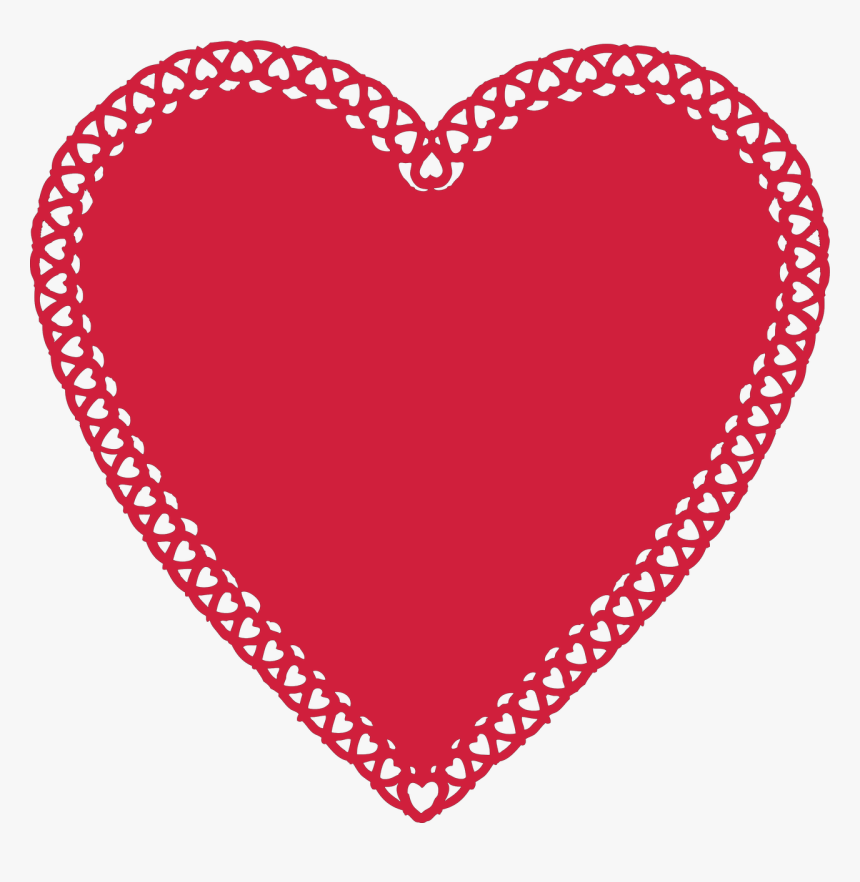Heart Doily - Doily Black Lace Heart, HD Png Download , Transparent Png ...