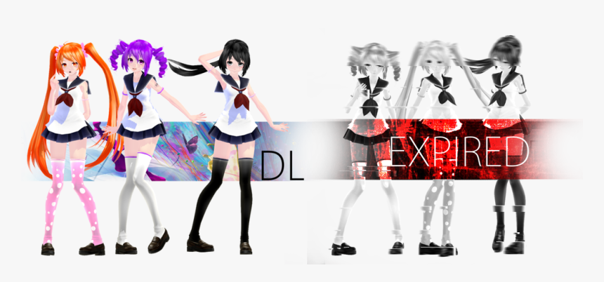 Mmd Yandere Simulator Models Dl, HD Png Download , Transparent Png ...