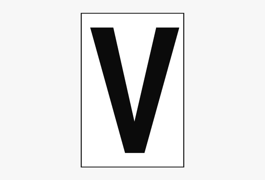 Letter V White Sign - Triangle, HD Png Download , Transparent Png Image ...
