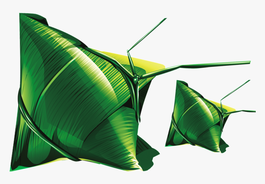 Zongzi Leaves Beautiful Vector - Illustration, HD Png Download ...