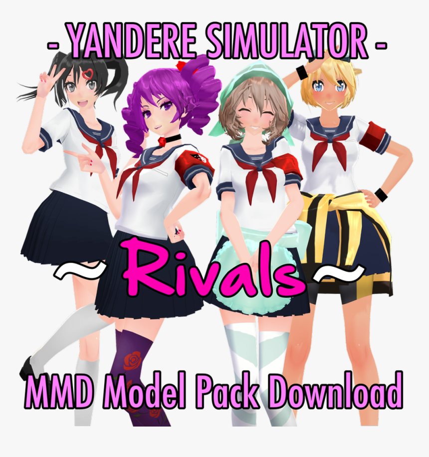 Mmd Models Pack Yandere Simulator, HD Png Download , Transparent Png ...