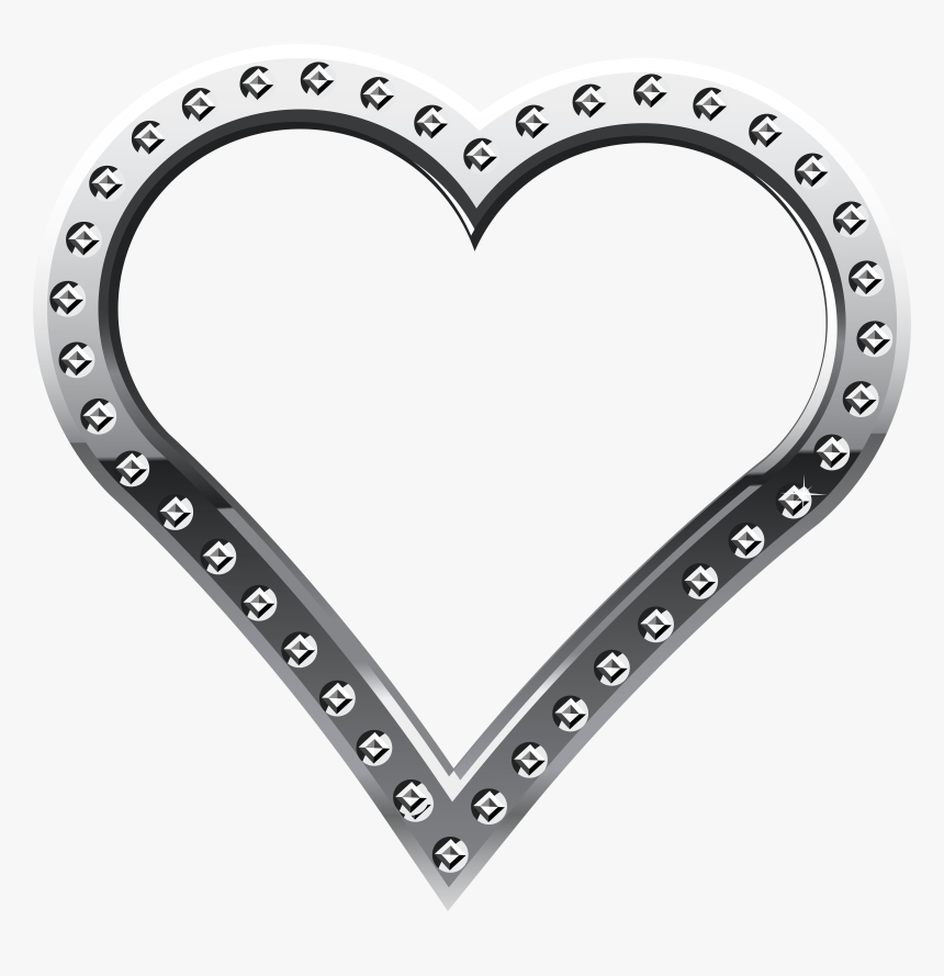 Heart Border Silver Png Clip Art Image, Transparent Png , Transparent ...
