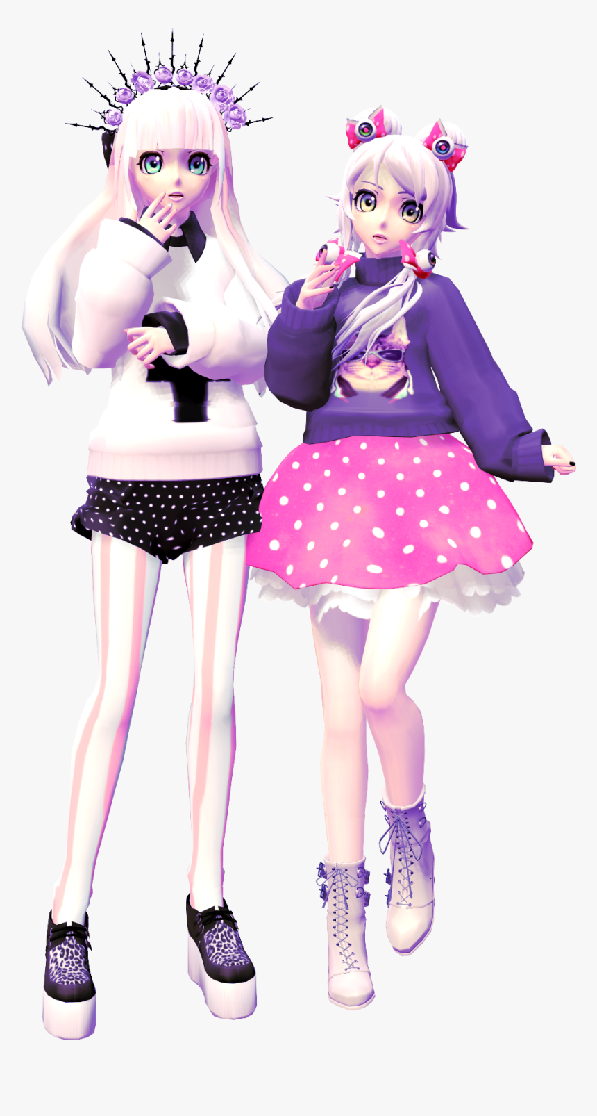 Mmd Model Pastel Goth Dl, HD Png Download , Transparent Png Image - PNGitem