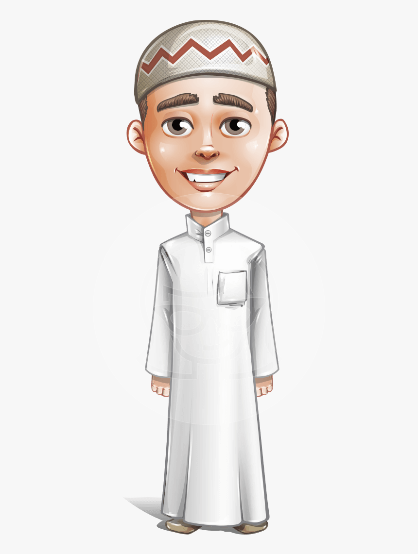 Cute Arab Boy Cartoon Vector Character Aka Hanif - Arab Characters Clip ...