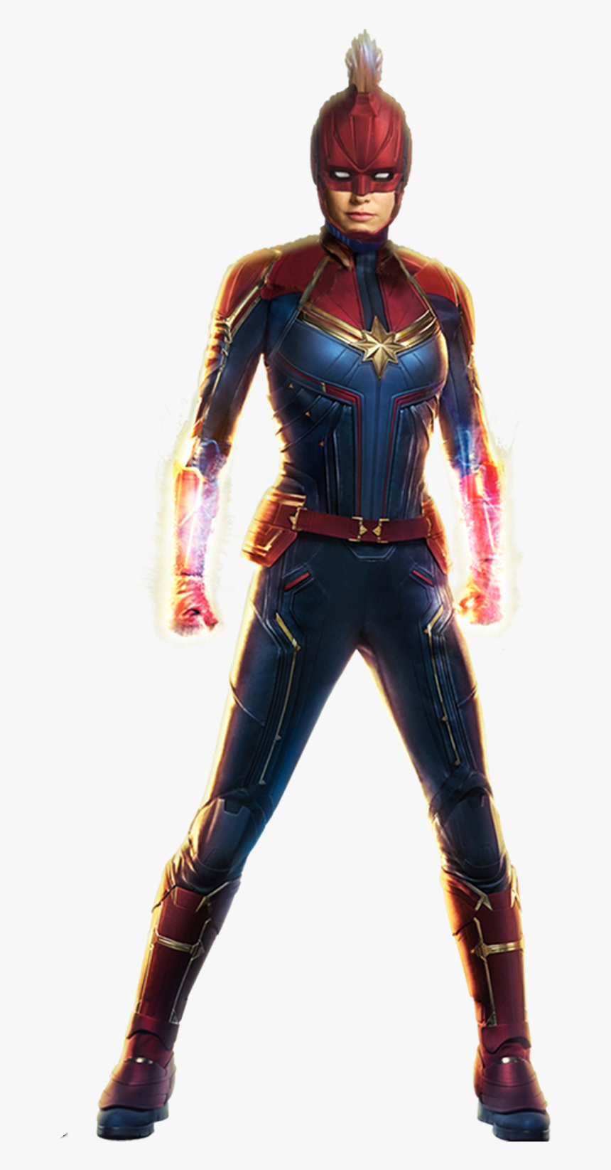Captain Marvel White Background, HD Png Download , Transparent Png ...