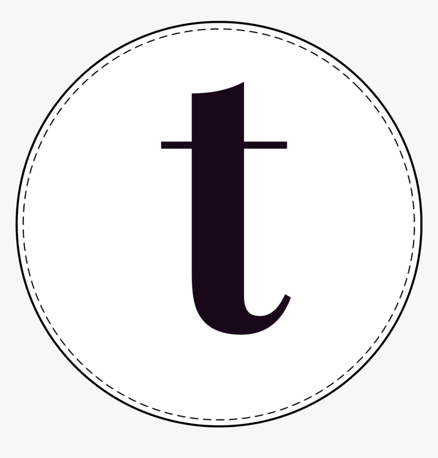 Lowercase Circle Banner Letter T - Crescent, HD Png Download ...