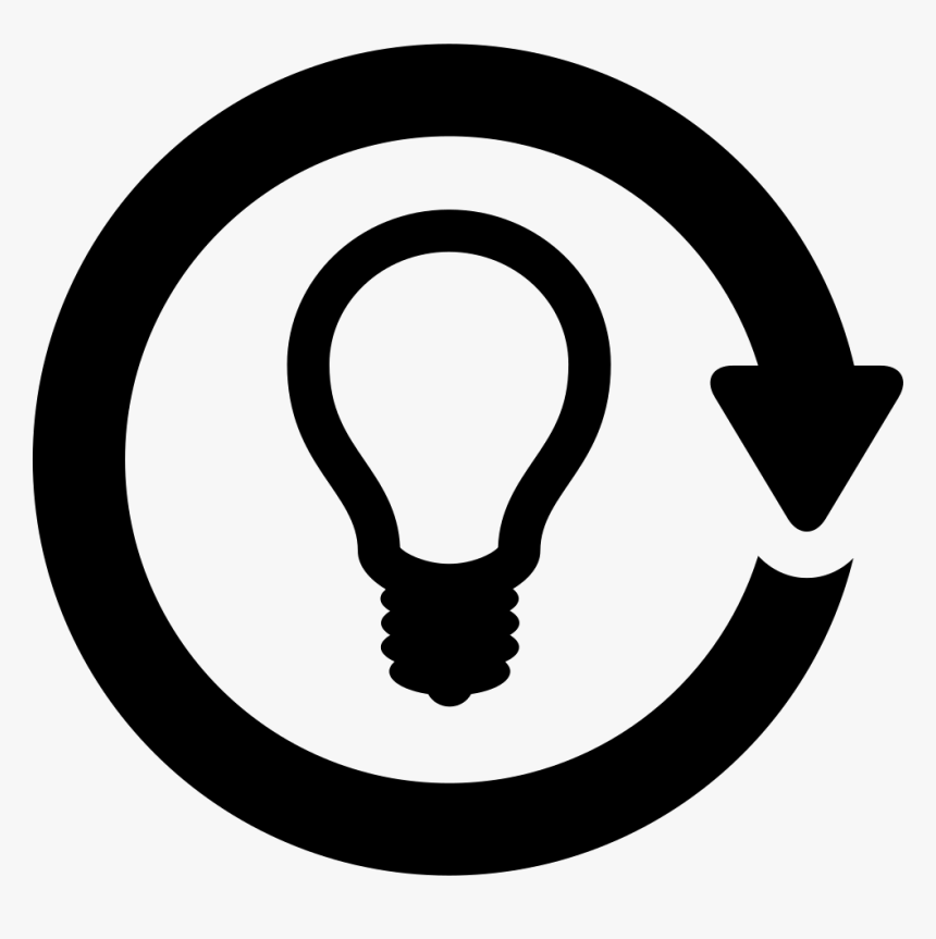 Lightbulb In Circular Arrow - Icon, HD Png Download , Transparent Png Image - PNGitem