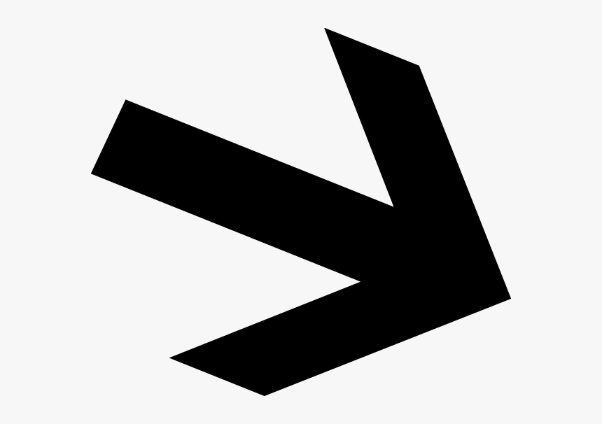 Down Angled Arrow, HD Png Download , Transparent Png Image - PNGitem