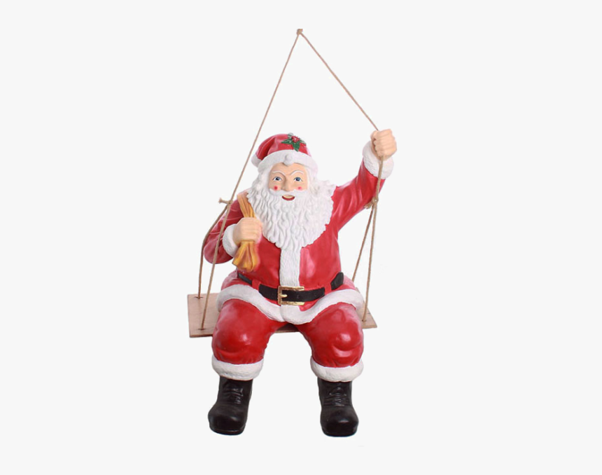 Santa Claus On The Swing - Santa Claus, HD Png Download , Transparent ...