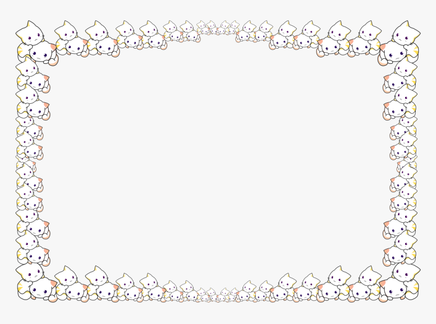 Clip Art Freeuse Download Cat Clipart Frame - Transparent Cat Border ...