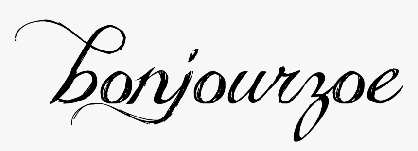 Bonjourzoe Calligraphy - Bonjour Zoe, HD Png Download , Transparent Png ...