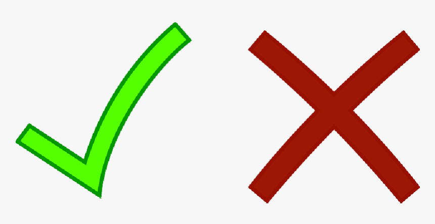 Check, Cross, Red, Green, Attention, Warning, Error - Check Mark And X ...