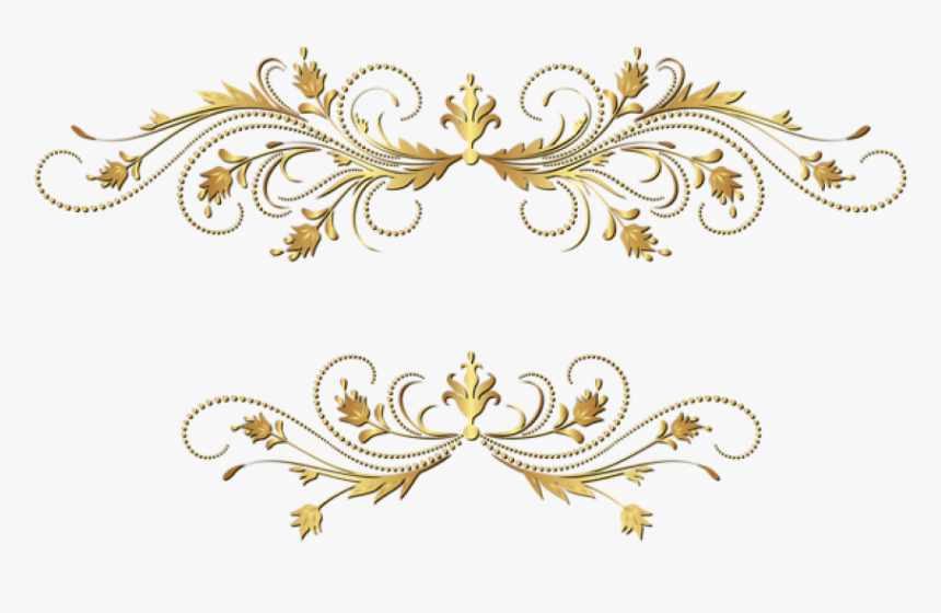 Free Png Download Decorative Elements Png Clipart Png - Gold Decorative ...