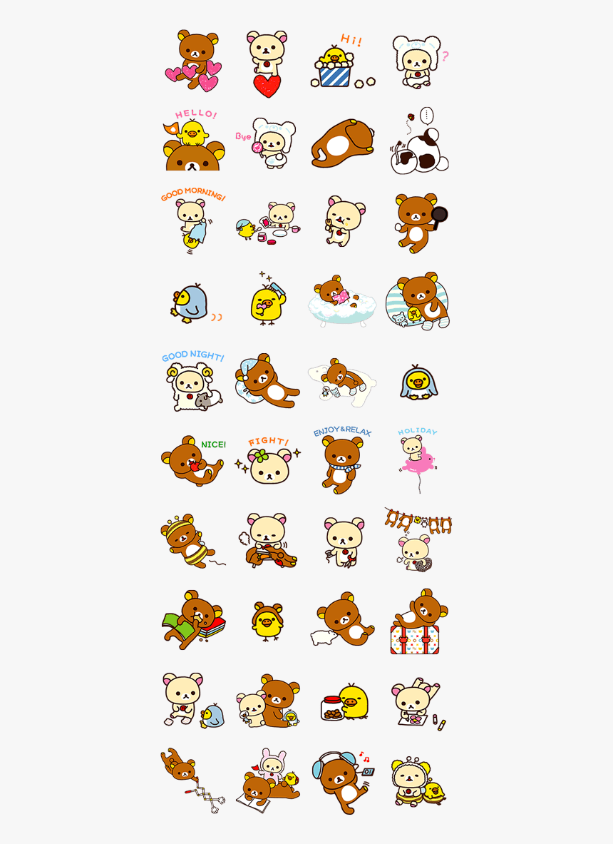 Rilakkuma Stickers, HD Png Download , Transparent Png Image - PNGitem