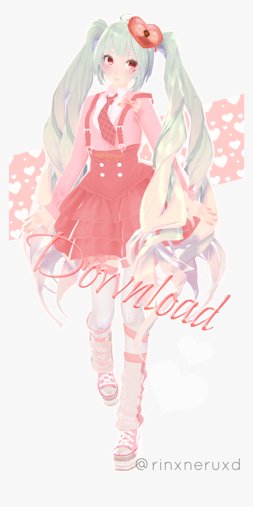 Mmd Pink Miku, HD Png Download , Transparent Png Image - PNGitem