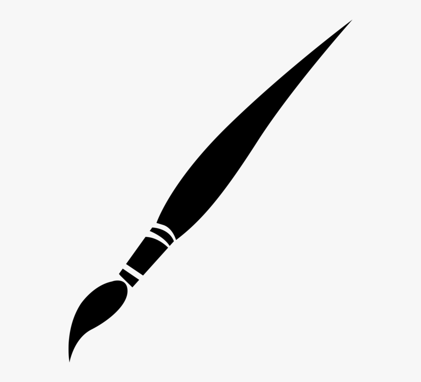 Vector Illustration Of Visual Arts Artist S Paintbrush, HD Png Download ...
