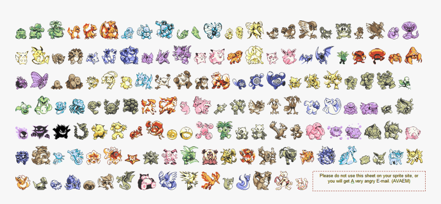 Pokemon Yellow Character Sprite