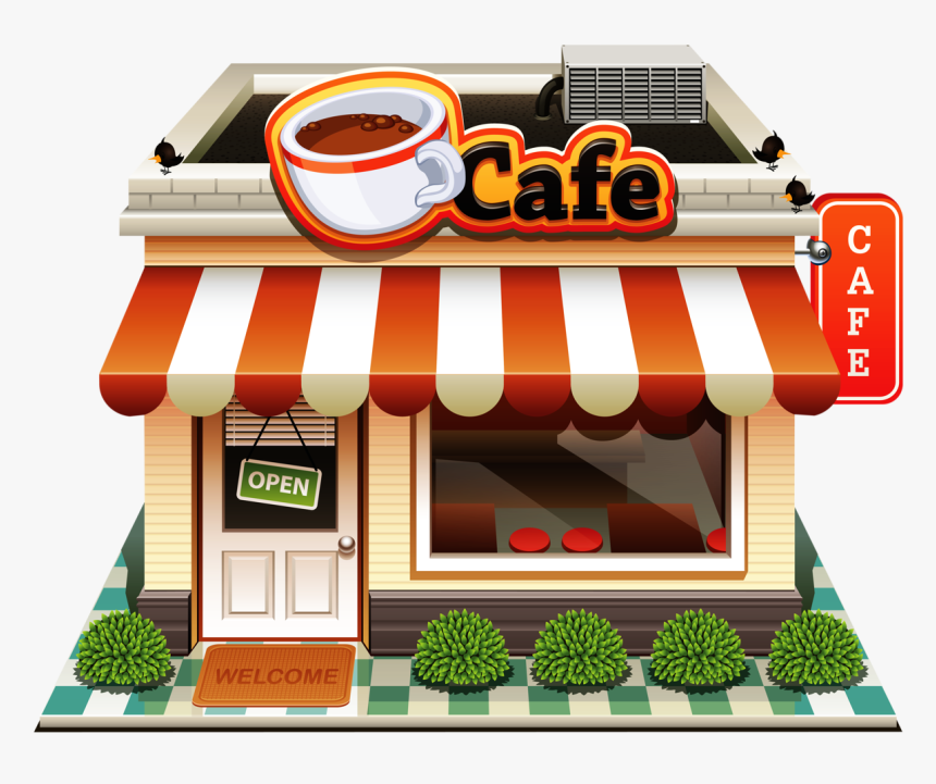 Transparent Coffee House Clipart - Coffee Shop Clipart, HD Png Download ...