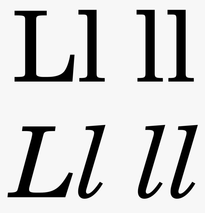 Letra Ll Mayuscula Y Minuscula, HD Png Download , Transparent Png Image ...