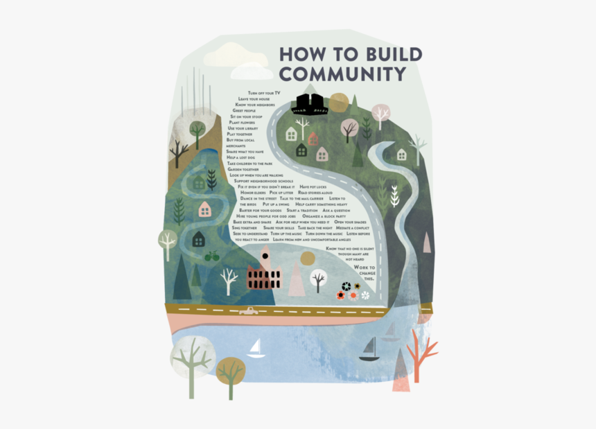 How To Build Community - Cartoon, HD Png Download , Transparent Png ...