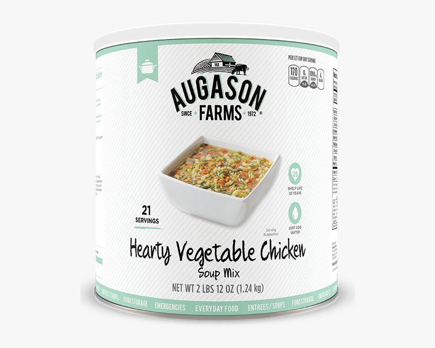 Augason Farms® Hearty Vegetable Chicken Soup Mix - Cawl, HD Png ...