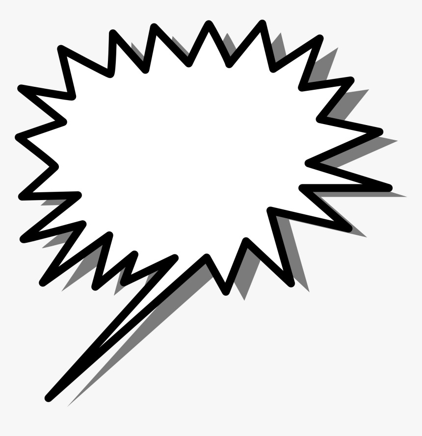Callout Speech Balloon Clip Art - Zig Zag Speech Bubble, HD Png ...