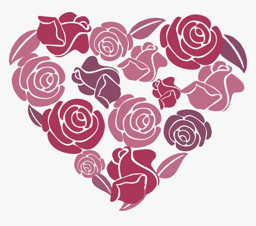 Clip Art Rose Heart Clipart Image - Rose Heart Clipart, HD Png Download ...