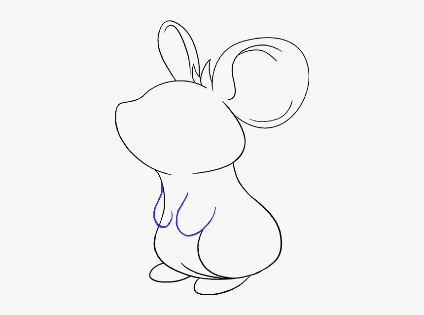 How To Draw Mouse - Line Art, HD Png Download , Transparent Png Image ...