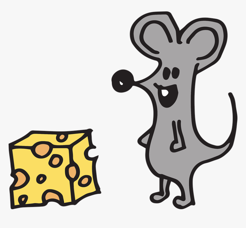 Mouse, Cheerful, Cheese, Funny, Cute, Fun, Symbolic, HD Png Download ...