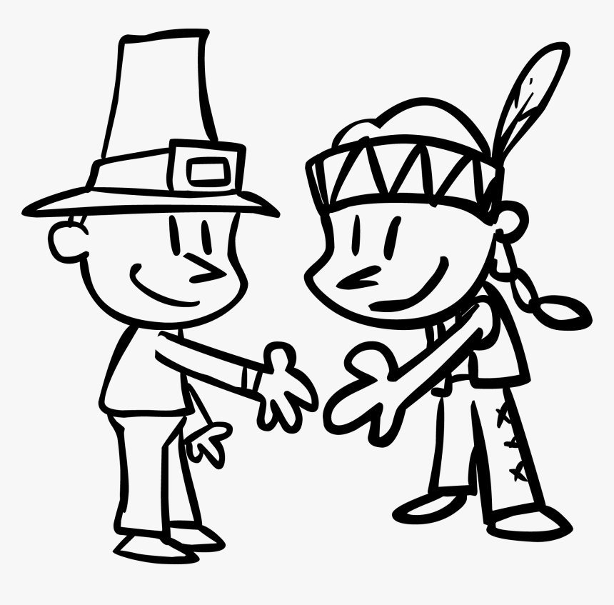 Pilgrims And Indians Trading, HD Png Download , Transparent Png Image ...