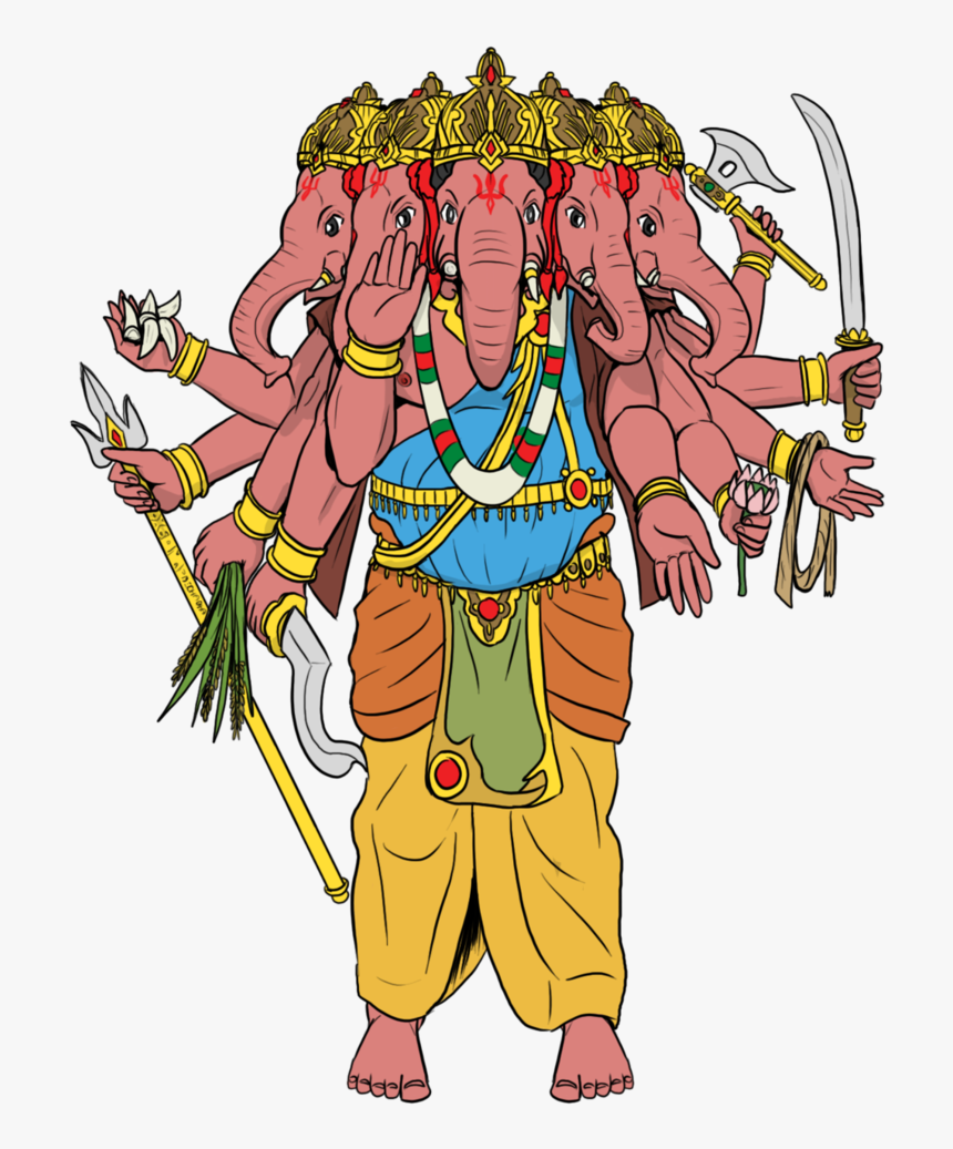 Lord Panchamukha Ganesh, HD Png Download , Transparent Png Image - PNGitem