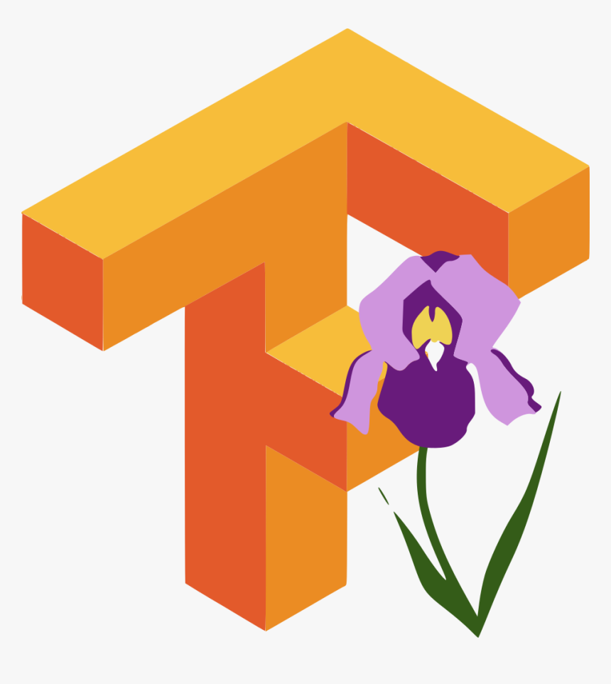 The Tensorflow Logo With An Iris Depicted In Front - Tensorflow Logo ...