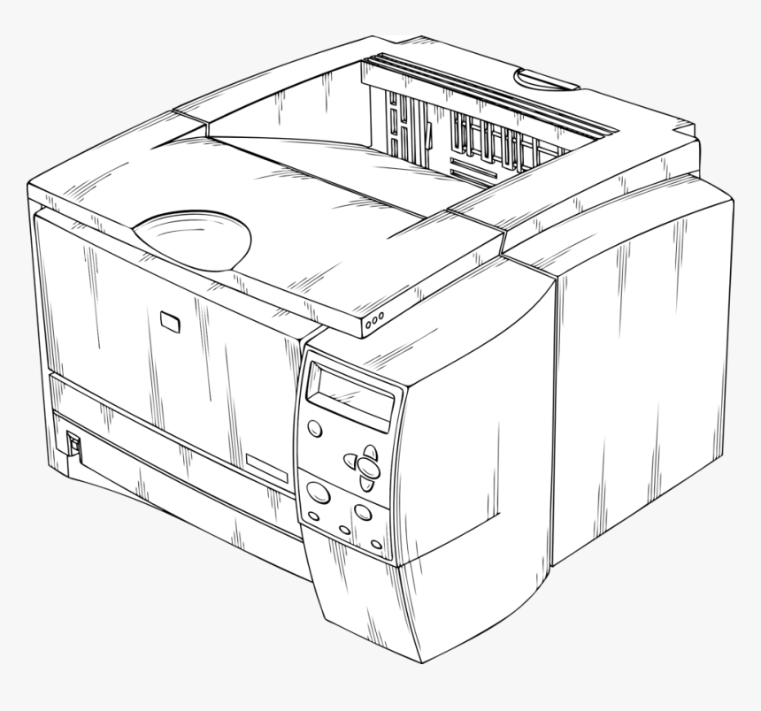 Draw A Laser Printer, HD Png Download , Transparent Png Image - PNGitem