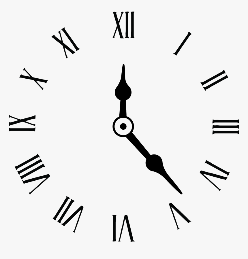 Clock Face Roman Numerals Digital Clock - Clipart Roman Numeral Clock ...
