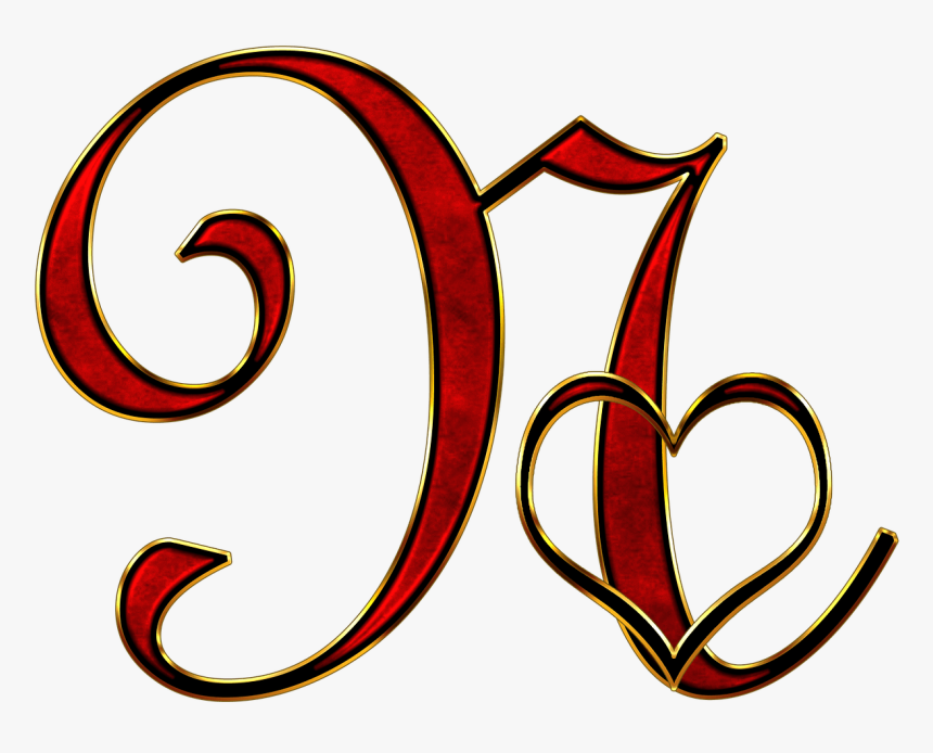 Valentine Capital Letter N - Valentine's Gold Letter Svg, HD Png ...