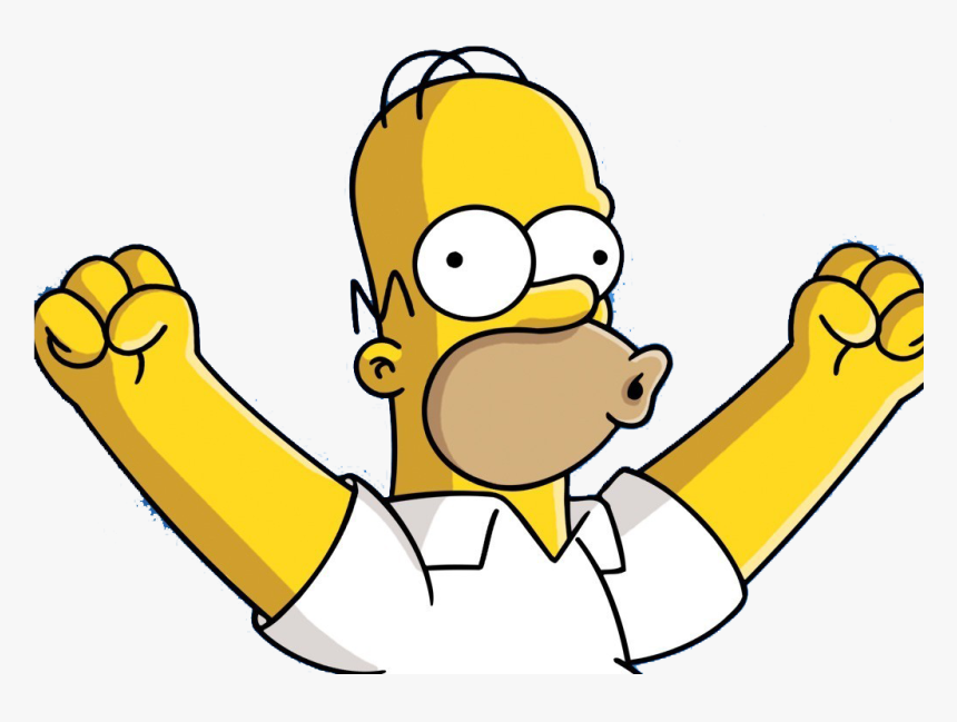 Homer Simpson Excited, HD Png Download , Transparent Png Image - PNGitem