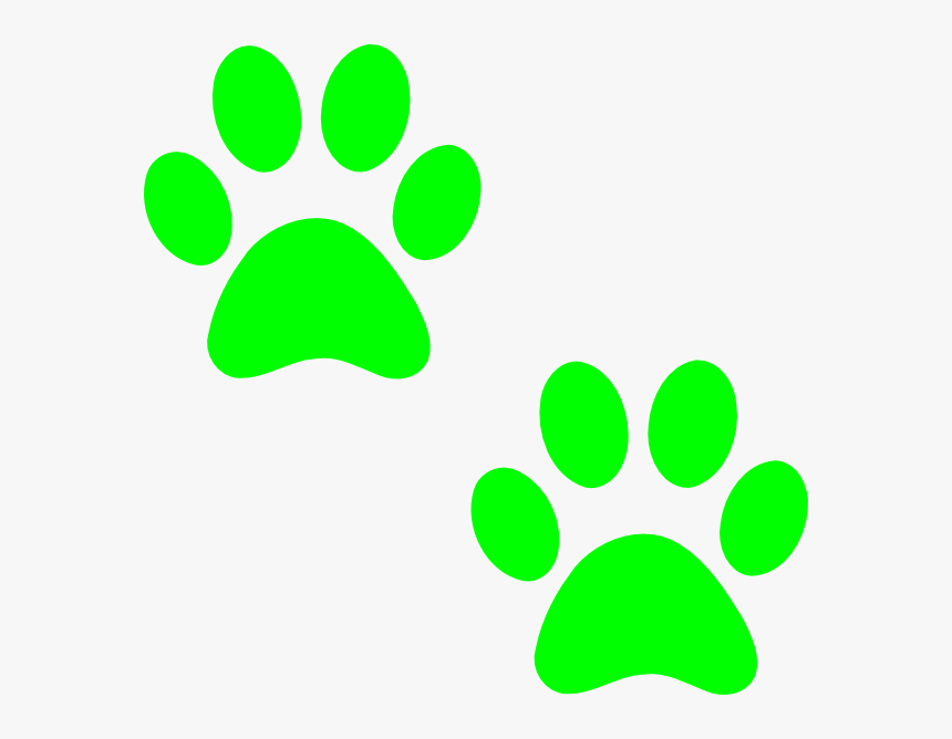 Green Paw Print Background